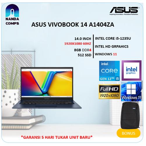 Jual ASUS VIVOBOOK 14 A1404ZA I5 1235 8GB 512GB W11+OHS+O365 14.0FHD ...