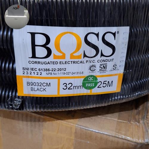 Jual flexible 32mm warna hitam merek boss / flexible conduit 32mm ...