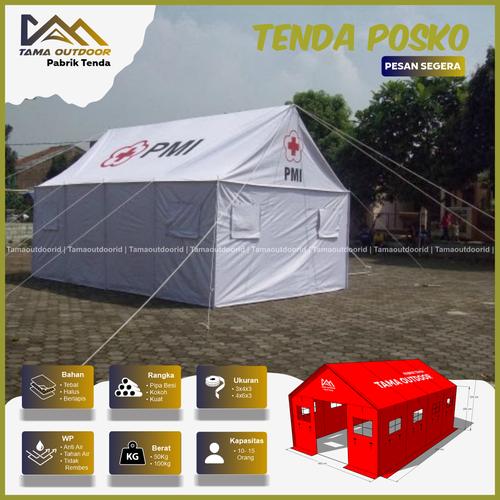 Jual Tenda Posko Family Kesehatan PMI - Uk. 3M x 4M - Kain Standar ...
