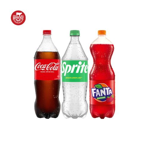 Jual Soft Drink 1L Coca Cola / Sprite / Fanta 1 Krat isi 12 Botol ...