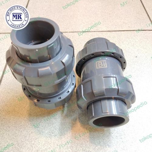 Jual Ball Check Valve PVC 2" inch / True union Ball check double ...