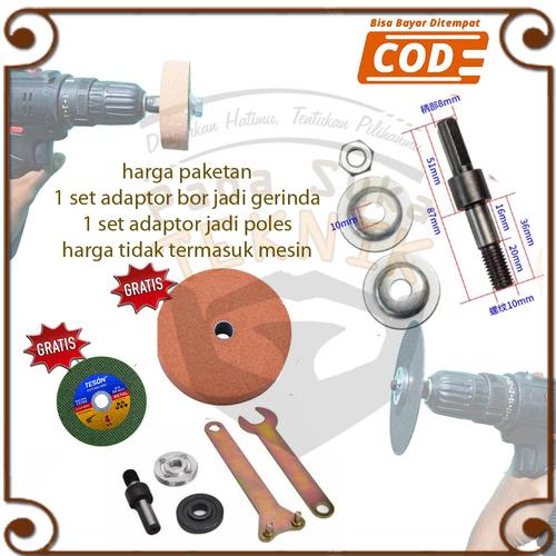 Jual adaptor mesin bor listrik / cordless jadi mata gergaji arbor asah ...