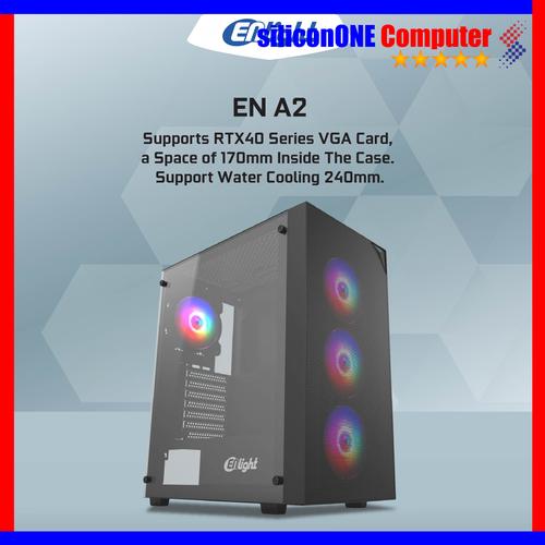 Jual Enlight A2 - 3FAN Mesh Front Panel ATX MATX ITX Case Casing - Kota ...