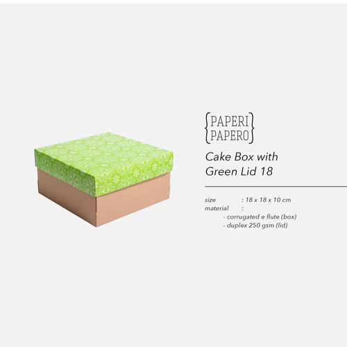 Jual Cake Box w/ Green Ramadhan Lid (18x18x10 cm) - Dus Kue dengan ...