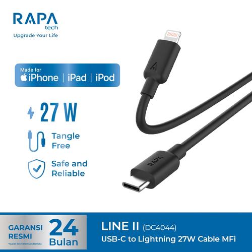 Promo RAPAtech Line II Charger iPhone Data Cable MFI c To Lightning 27W ...
