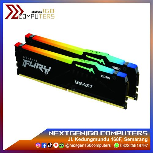 Jual Kingston Fury Beast DDR5 RGB 6000 Mhz 16GB Dual Channel 2x8GB/2x16GB - 16 gb - Kota ...