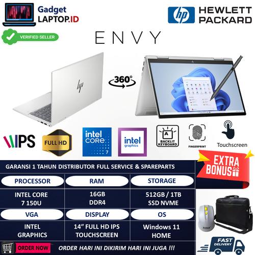 Jual Laptop HP Envy x360 14-es1023dx Intel Core 7 150U 16GB 1TB Full HD ...
