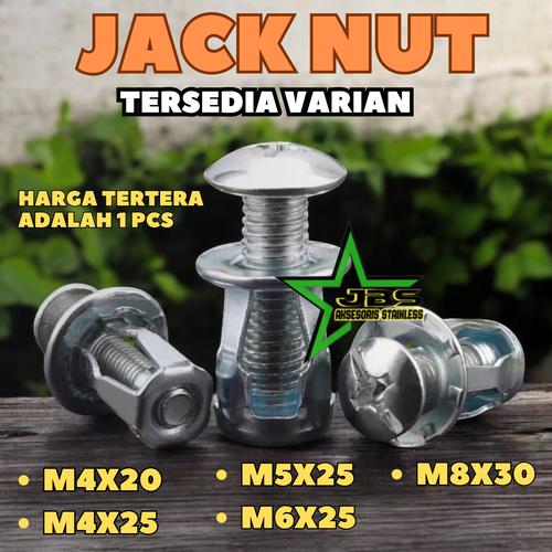 Promo JACK NUT METAL - RIVET NUT PLAT METAL MUR BAUT SEKRUP FISHER M4 ...