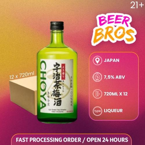 Promo The Choya Uji Green Tea Umeshu Liqueur 720ml [ Dus isi 12 Botol ] Cicil 0% 3x - Jakarta ...
