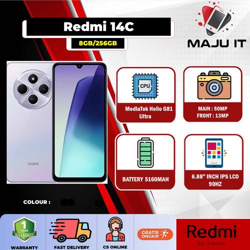 Promo XIAOMI REDMI 14C 8GB/256GB Garansi Resmi - NON BUNDLE, STARRY ...