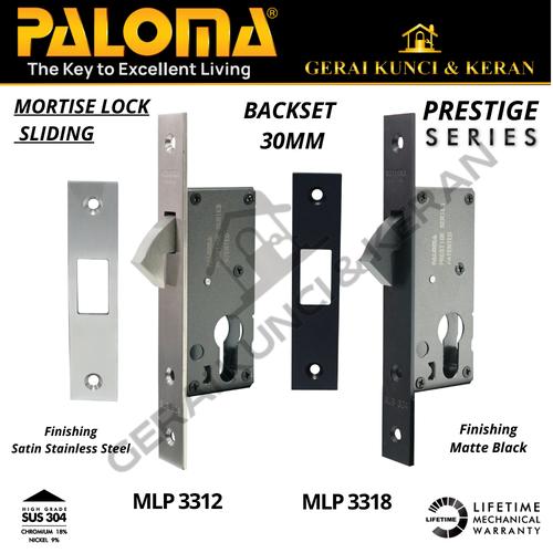 Jual PALOMA MLP 3312 3318 Body Kunci Mortise Lock SLIDING PRESTIGE 30MM ...