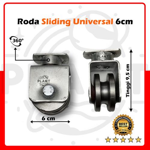 Promo (NEW) Roda Pagar Sliding UNiversal 6 cm / Roda Lipat Heavy Duty ...