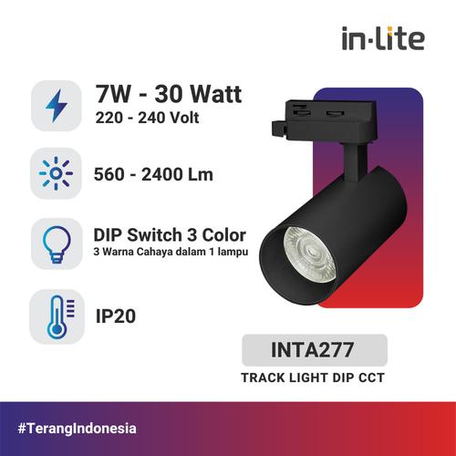 Promo In-Lite LED Lampu Track Light INTA277 DIP Switch 3 Color - 30 ...