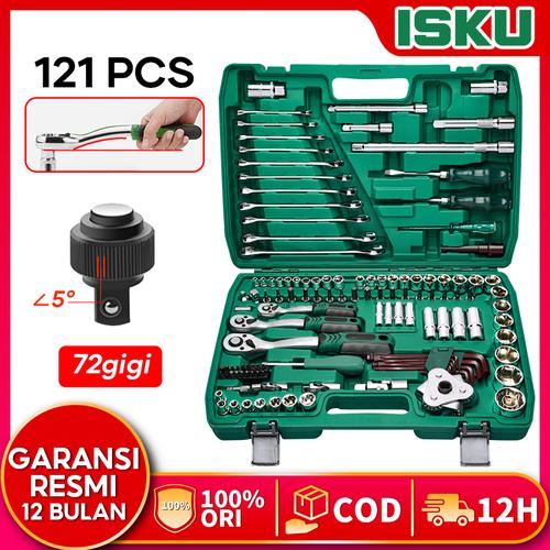 Jual Perkakas Bengkel 121pc ISKU Tool kit Set 187 Kunci Set Dan Rumah ...