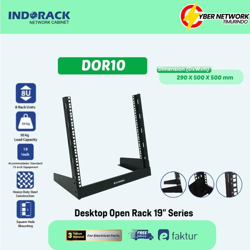 Jual Desktop Open Rack INDORACK DOR8 19inch, Depth 290mm, Height 8U ...