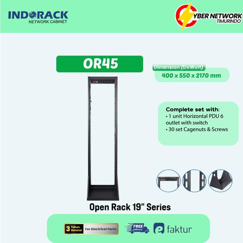 Jual OR45 Open Rack 45U INDORACK Rak 45U Rack Server Modem Audio WIfi ...