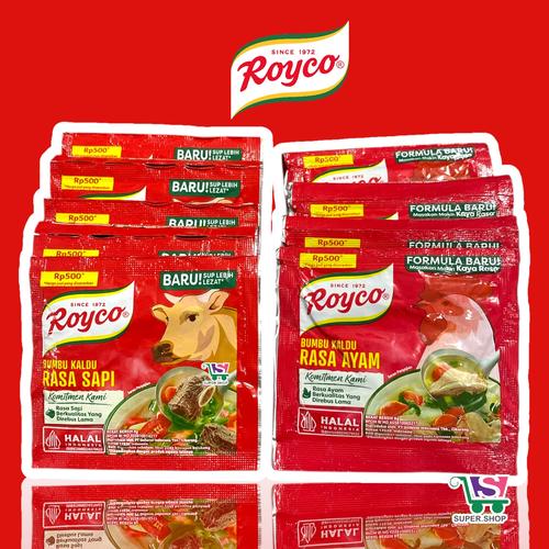 Jual ROYCO Rasa Ayam / Sapi (isi 12 sachet) Bumbu Penyedap - Royco Ayam ...