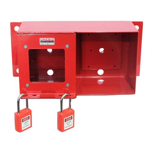 Jual Box Loto Horizontal 2 System Coating Paint + 2 Padlock - Merah ...