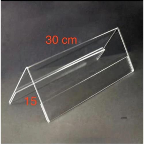 Jual Acrylic reserved papan nama/label tag segitiga 2mm uk T 15 x P 30 ...