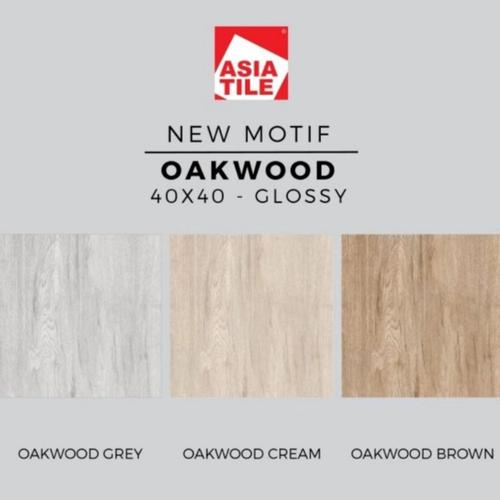 Jual KERAMIK LANTAI 40X40 OAKWOOD GREY & OAKWOOD BROWN MOTIF KAYU KW 1 ...