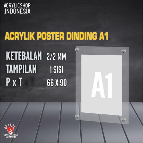 Jual Acrylic Display Wall Frame Poster A1 / Bingkai Akrilik Poster ...