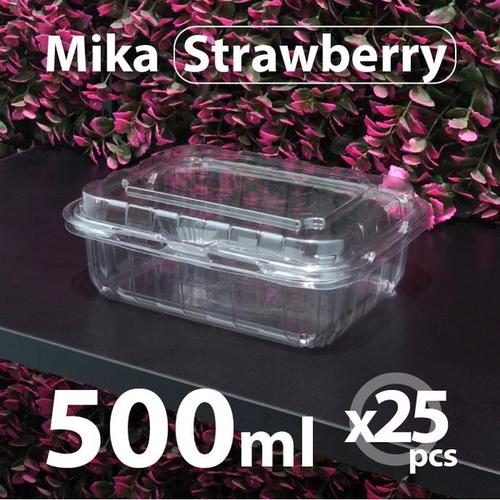 Jual PAKET ISI 25 PCS - MIKA STRAWBERRY 500 ML - MIKA BUAH - KUE KOTAK ...
