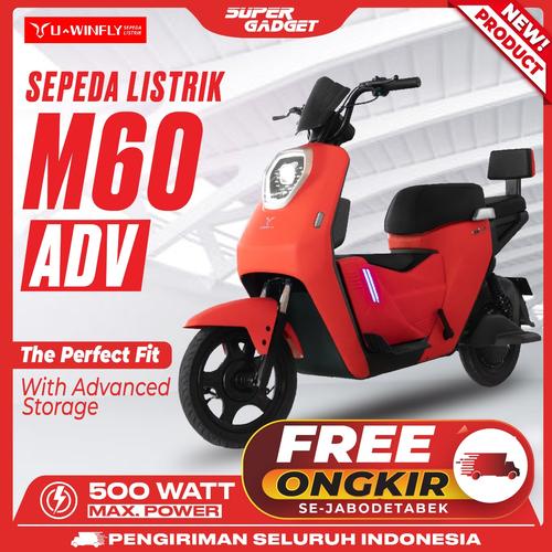 Promo UWINFLY M60 ADV Sepeda Listrik 48V 12Ah Garansi Resmi - Black ...