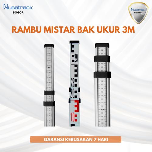 Jual RAMBU MISTAR BAK UKUR 3M/3 METER/ LEVELLING/ALUMINIUM STAFF 3 M ...