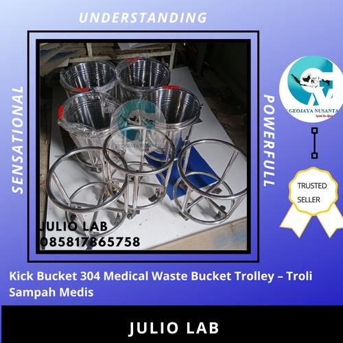 Jual Kick Bucket 304 Medical Waste Bucket Trolley – Troli Sampah Medis ...