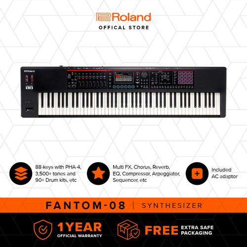 Promo Roland FANTOM-08 Synthesizer Keyboard Portable Workstation 88 ...