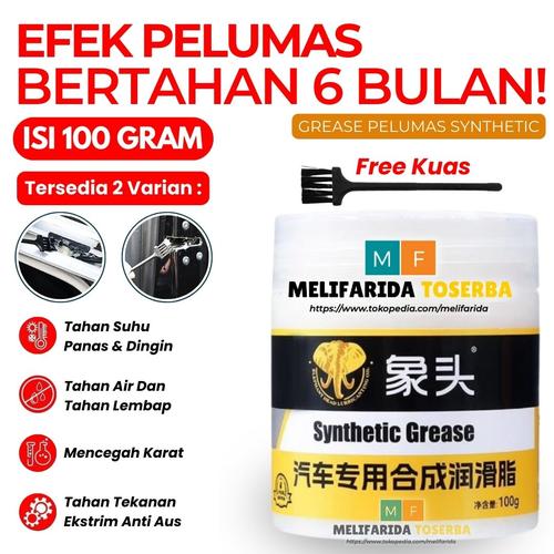 Promo Grease Gemuk Sintetis Warna Putih Untuk Pelumas Engsel Pintu Rel ...