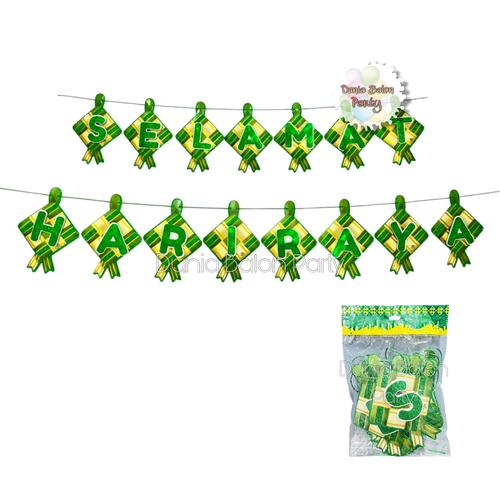 Promo Banner Idul Fitri / Bunting Flag Lebaran SELAMAT HARI RAYA M731 ...