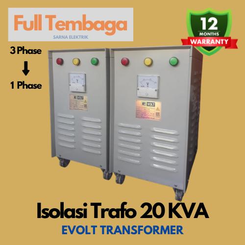 Jual Trafo Isolasi 20 KVA - 3 Phase ke 1 Phase - Full Tembaga Dry Type ...