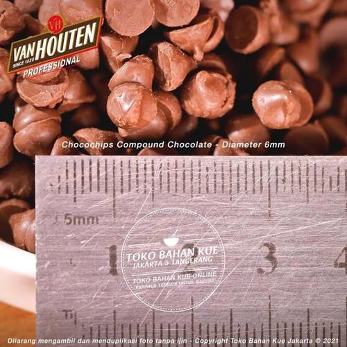 Jual Van Houten-Chocochip COMPOUND Semi Sweet 500gr Choco Chips Cokelat ...