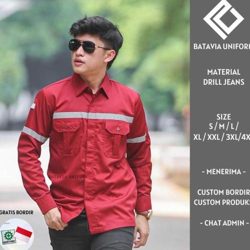 Jual ''Terlaris" Wearpack Baju Kemeja Safety K3 Lengan Panjang Pria ...