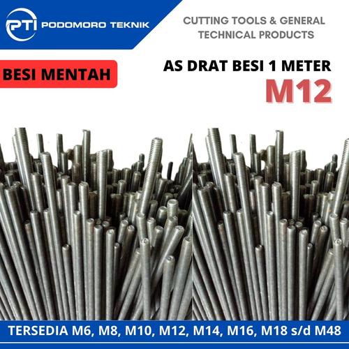 Jual As Drat Besi Mentah M12 x 1 Meter Long Drat Besi Mentah - Kab ...