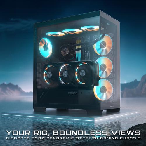 Promo GIGABYTE AORUS C500 PANORAMIC STEALTH BLACK MID TOWER PC CASE ...