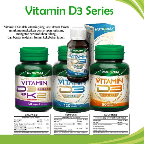 Promo Nutrimax Vitamin D3 400Iu Syrup 120 ml Sirup Suplemen Kesehatan Tulang Imunitas Kekebalan ...