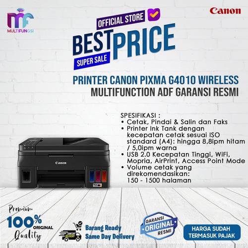 Promo Printer Canon Pixma G4010 Wireless Multifunction ADF Garansi ...