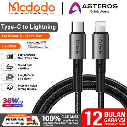 Jual Kabel Data Iphone Type C To Lightning MCDODO PD FAST Charging 18W -36W - Ca-2851 1.8m - Kab ...