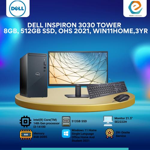 Jual DELL INSPIRON 3030 TOWER 8GB, 512GB SSD, OHS 2021, WIN11HOME,3YR - i3-14100 - Jakarta Pusat ...