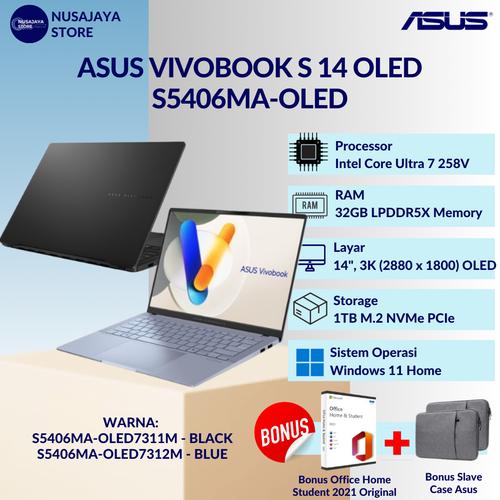 Jual ASUS VivoBook S 14 OLED S5406SA Ultra 7 258V 32GB 1TB 14" Arc ...