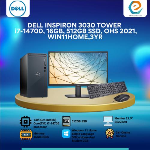 Jual DELL INSPIRON 3030 TOWER i7-14700, 16GB, 512GB SSD, OHS 2021 ...