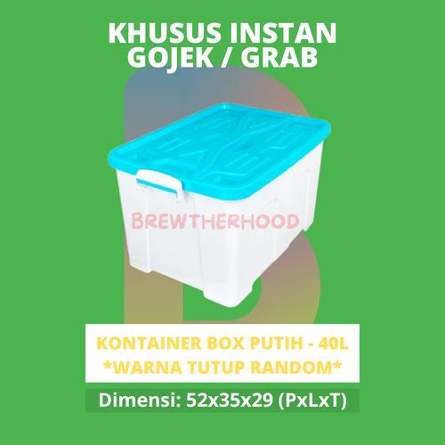Promo (INSTAN) BOX CONTAINER - Kotak Plastik Serbaguna Putih 40L 53L ...