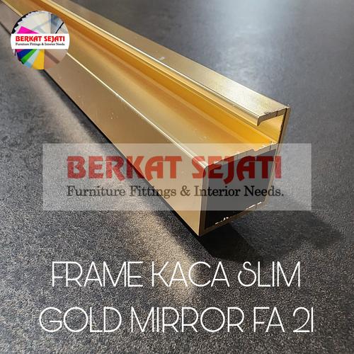 Jual FA 21 GOLD - Frame Kaca Aluminium Slim Lemari Kitchen Profil ...