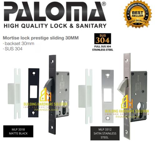Jual PALOMA MLP 3312 3318 Body Kunci Mortise Lock SLIDING PRESTIGE 30MM ...