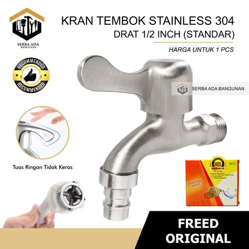 Promo Kran Tembok Stainless 304 Premium / SUS 304 Kran Stainless /Keran ...