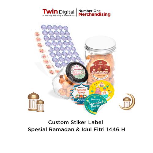 Jual Custom Sticker Label Toples Kue Stiker Kue Lebaran Usaha Kue Bulan ...