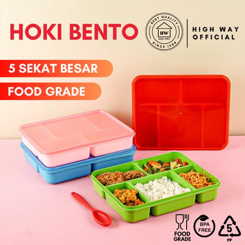 Jual HIGH WAY - Bento Hoki Tempat Makan Sekat 5 Food Tray Plastik ...
