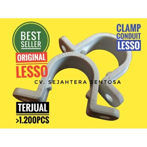 Jual U Style Klem Conduit LESSO 32mm 1" inch Penjepit Pipa Listrik ...